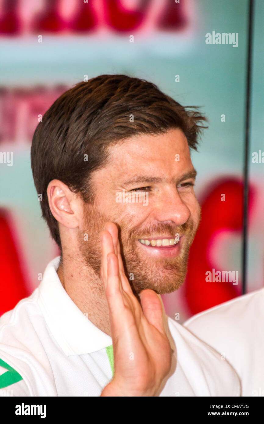 spanish soccer star Xabi Alonso during a press conference on 07/07/2012 ...