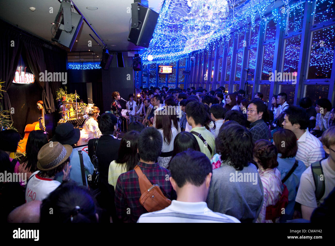 July 7, 2012, Tokyo, Japan – Visitors to the main observatory of Tokyo ...