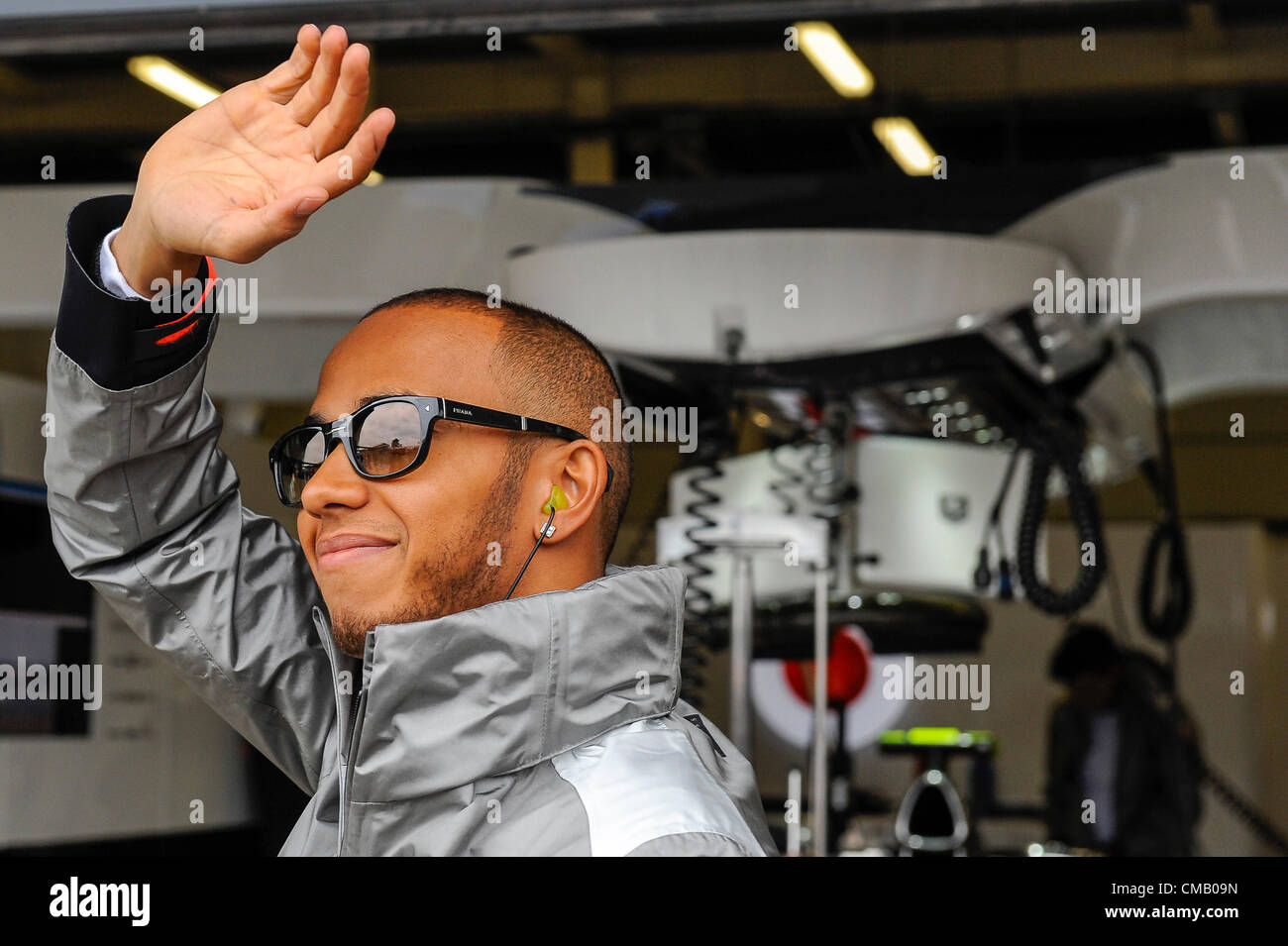 Lewis hamilton fans silverstone hi-res stock photography and images - Alamy