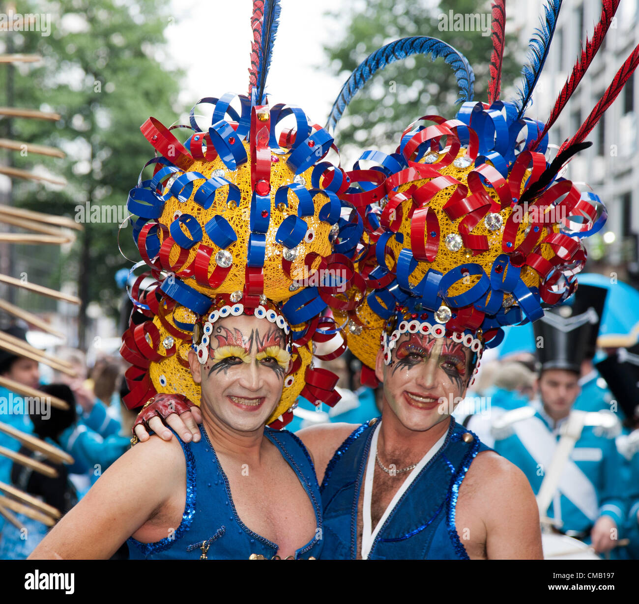Celebrations during world pride London, with dancing singing and drag ...