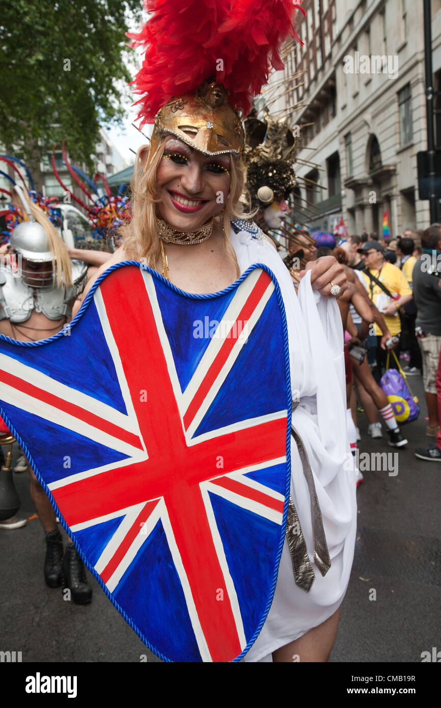 Celebrations during world pride London, with dancing singing and drag ...