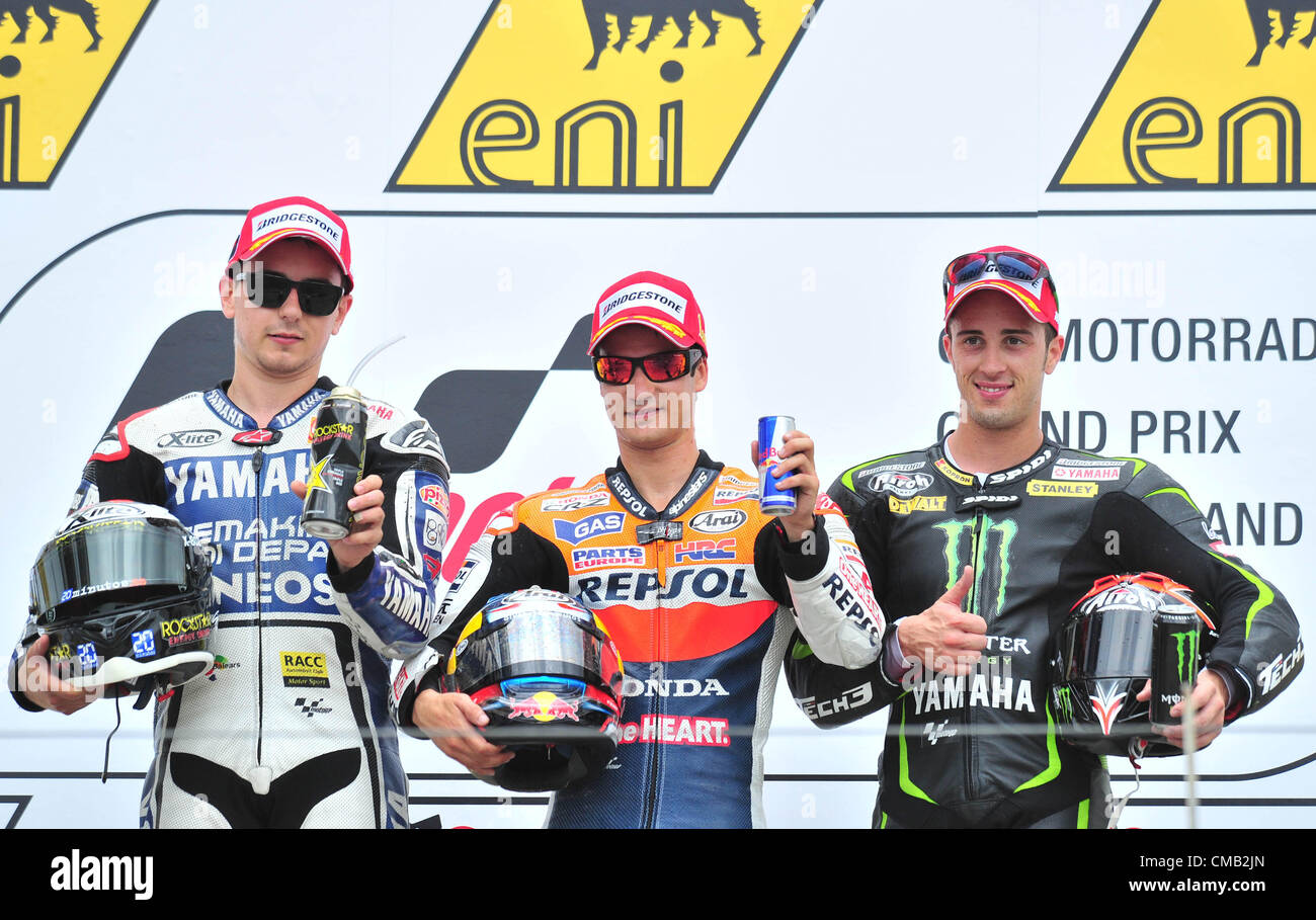Hohenstein-Ernstthal, Germany, 8th July 2012. Spanish rider Daniel ...
