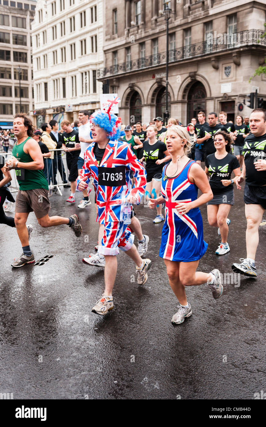 View from the junction of Piccadilly and St. James's Street of runners ...