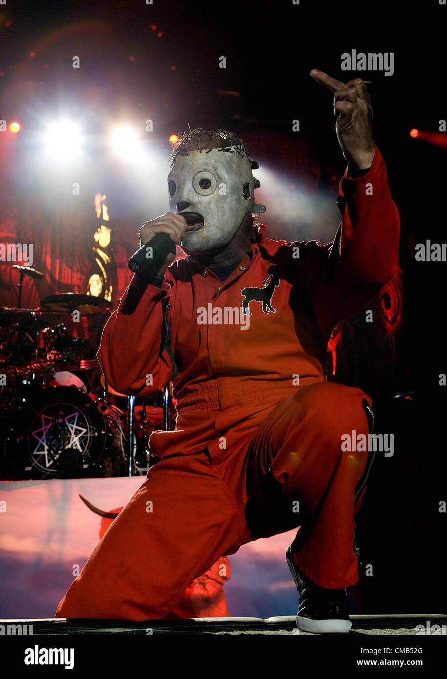 July 8, 2012 - Englewood, CO, USA - Slipknot lead singer COREY TAYLOR ...