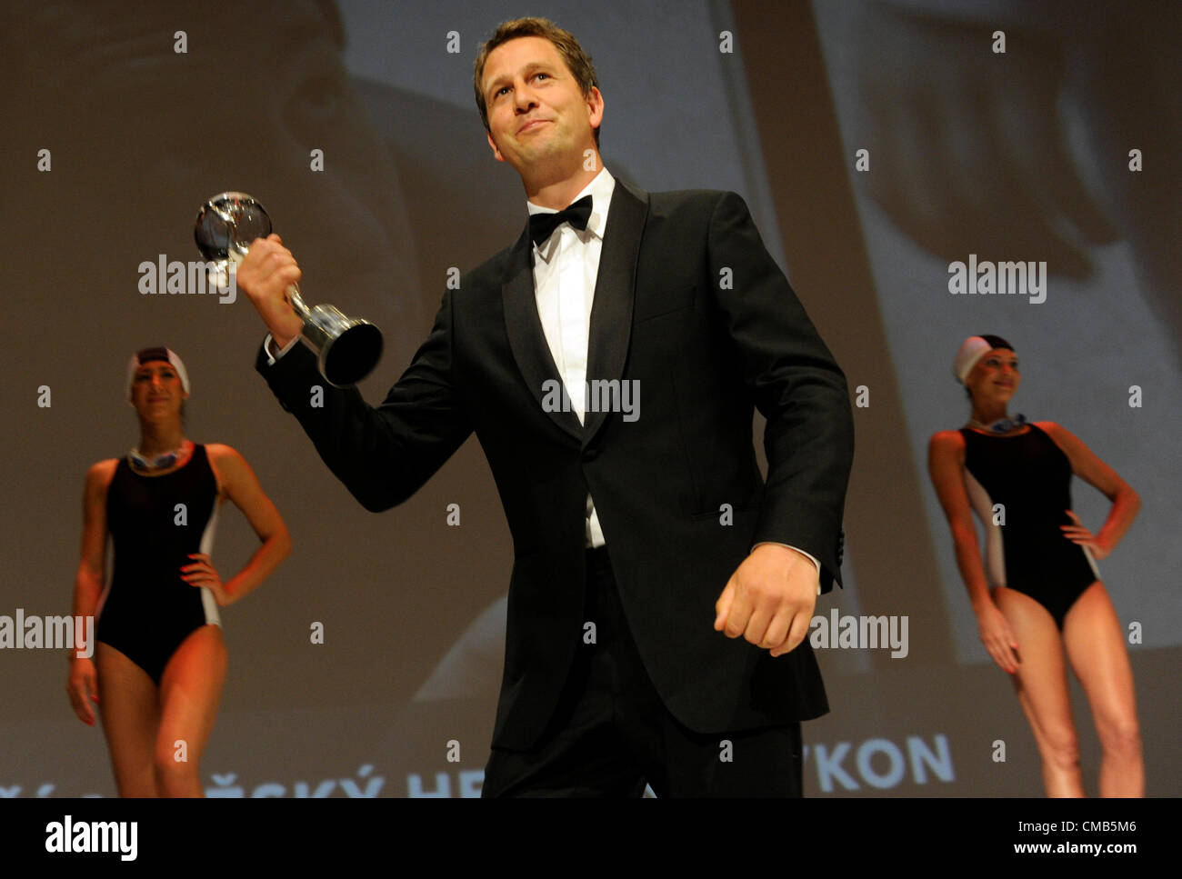 Norwegian actor Henrik Rafaelsen poses after receiving the Grand Prix ...