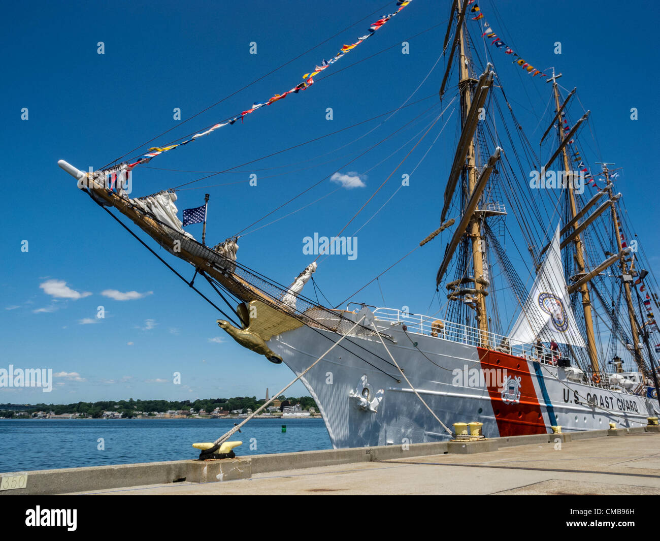 America's tall ship the three-masted barque the Eagle, a training ...