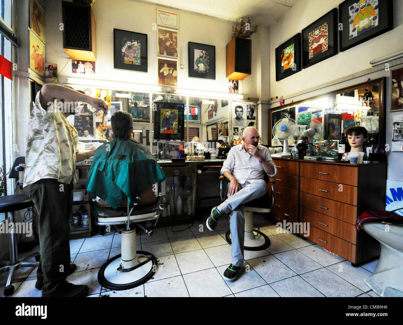 July 09, 2012. Athens, Greece. Exhibition Opening at Stathis-Laura ...