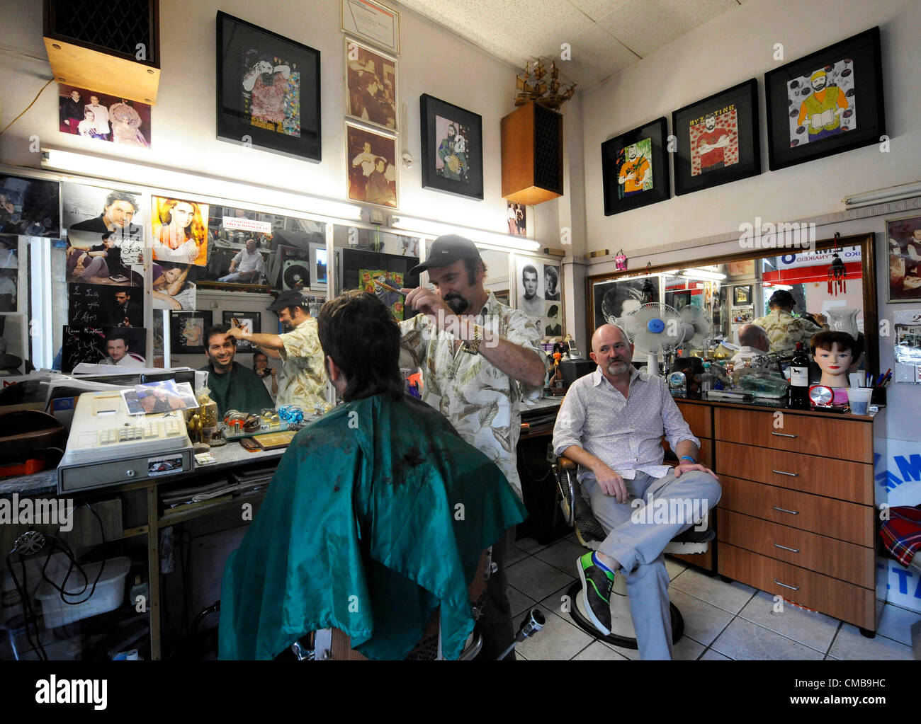 July 09, 2012. Athens, Greece. Exhibition Opening at Stathis-Laura ...