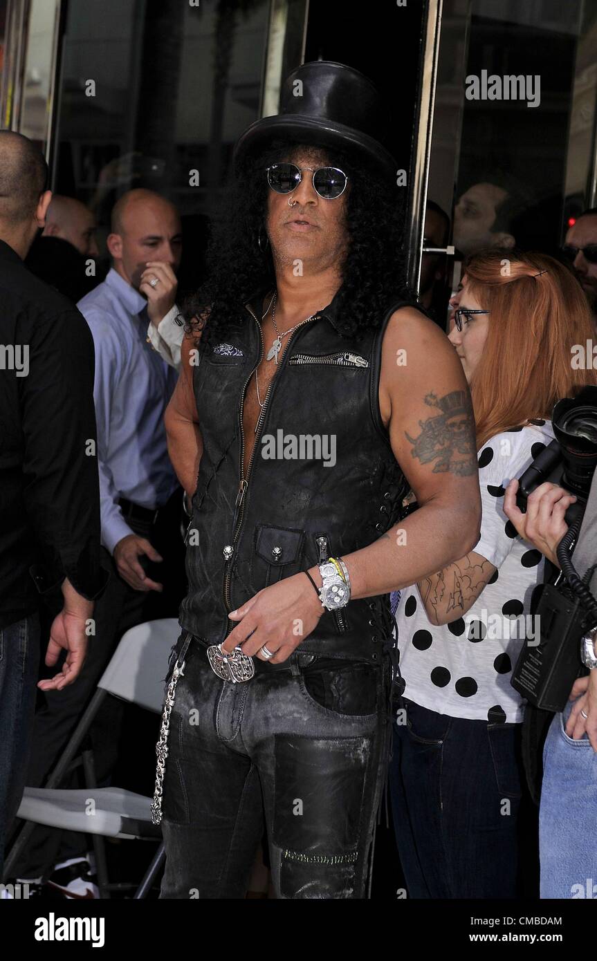 Slash at the induction ceremony for Star on the Hollywood Walk of Fame ...