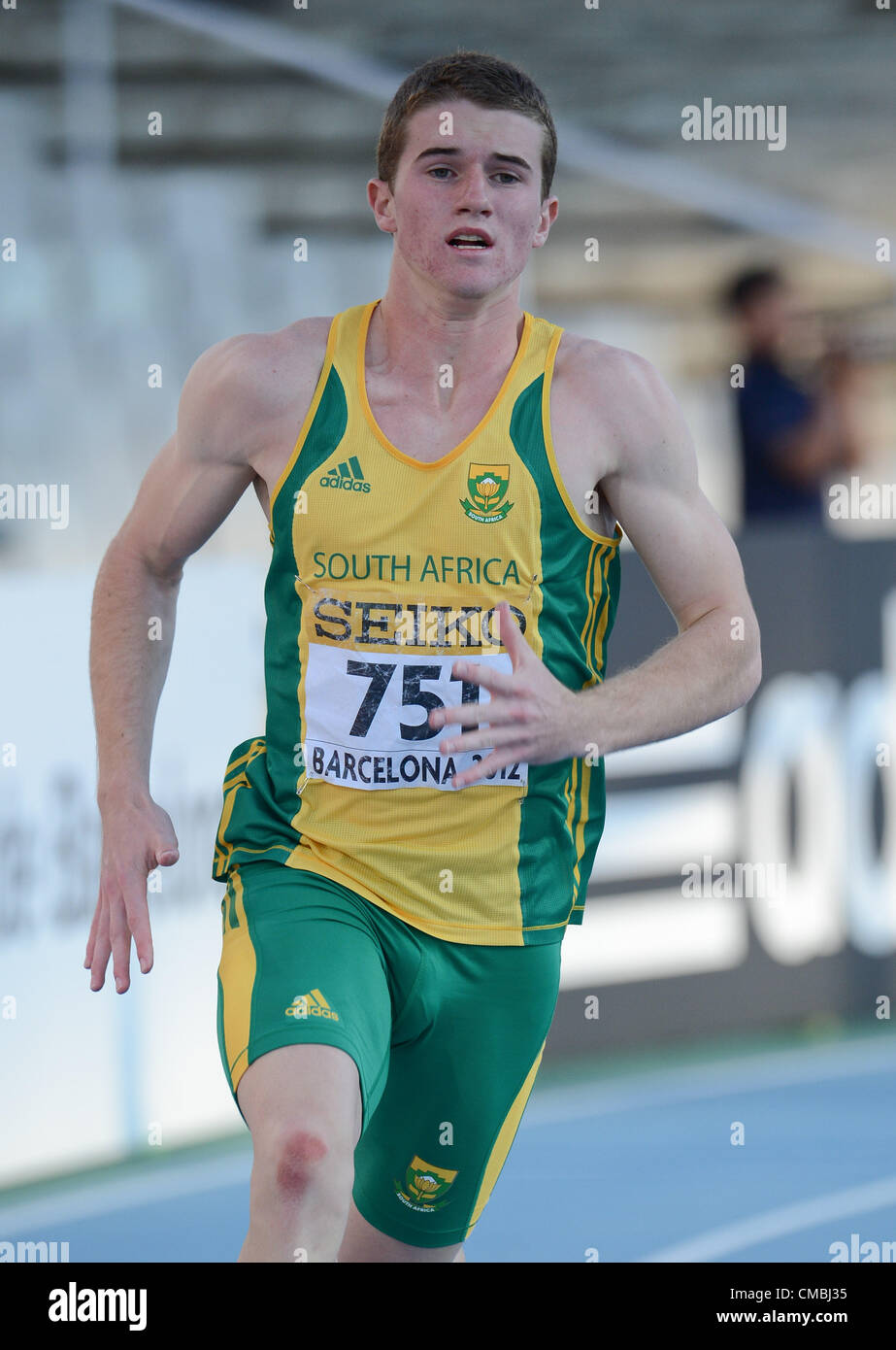 BARCELONA, Spain: Wednesday 11 July 2012, Pieter Conradie of South ...