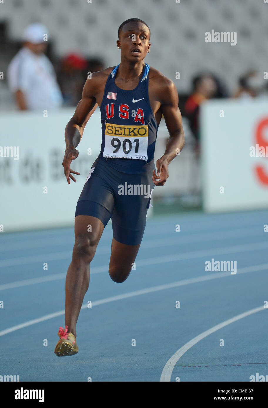 BARCELONA, Spain: Wednesday 11 July 2012, Aldrich Bailey (USA) in the ...