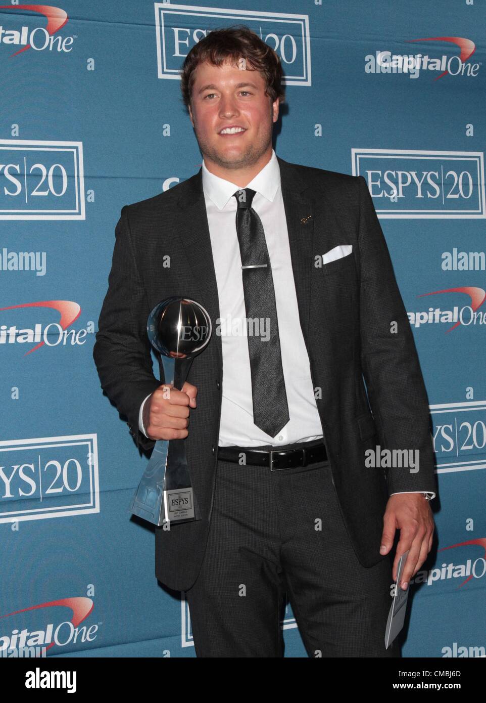Matt Stafford in the press room for ESPN's 2012 ESPY Awards - Press ...