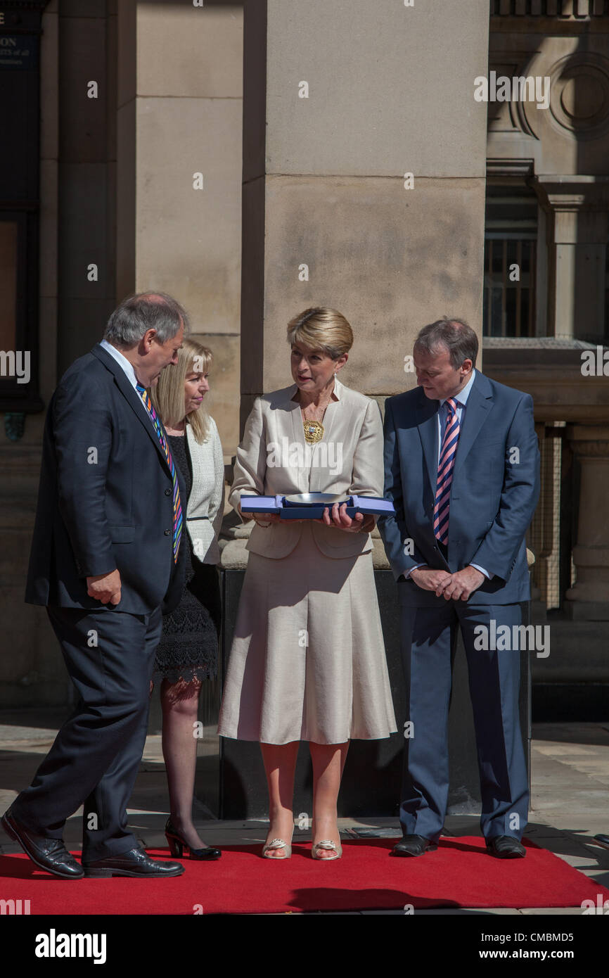 Royal visit to Birmingham UK July 12 th 2012. BBC newsreader Kay ...