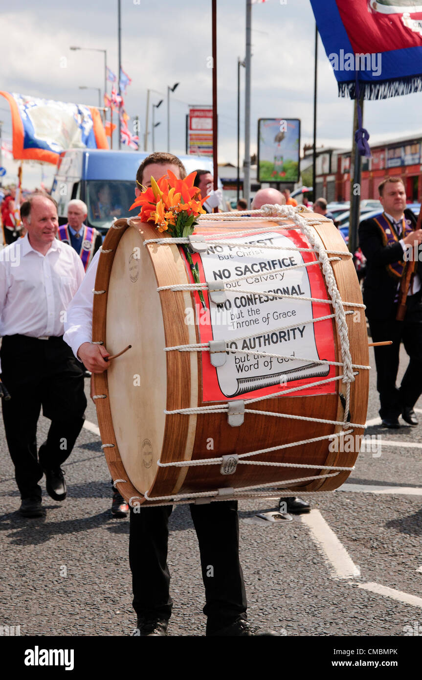 12th july parades in carrickfergus northern ireland hi-res stock ...