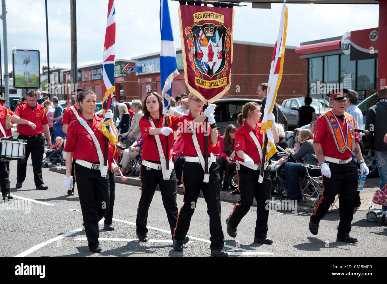 12th july parades in carrickfergus northern ireland, orange men ...