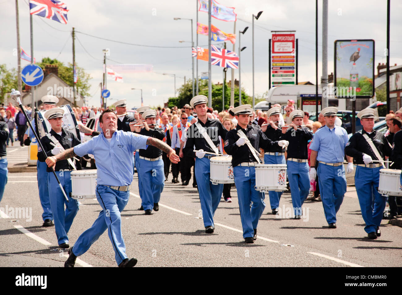12th july parades in carrickfergus northern ireland, orange men ...