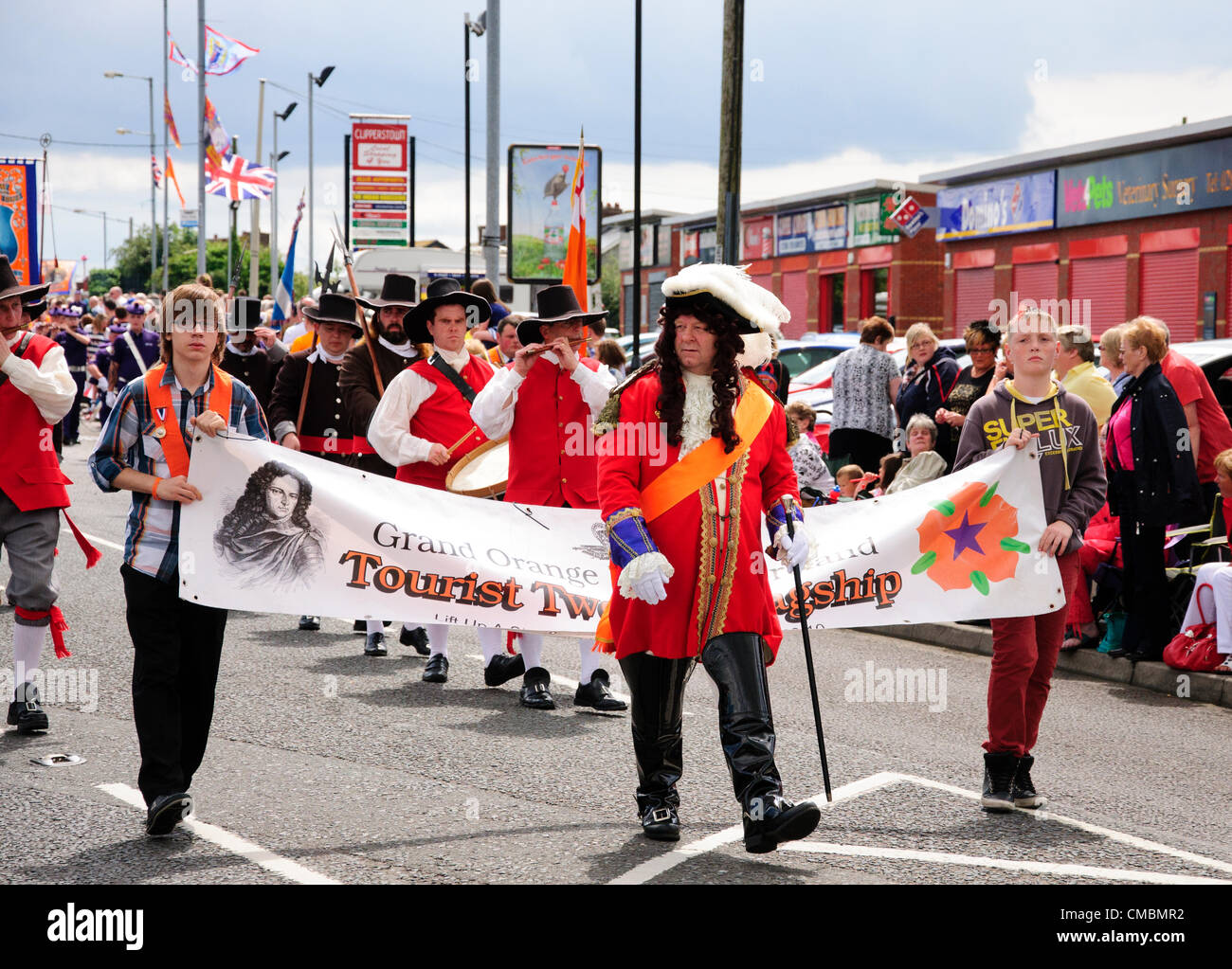 12th july parades in carrickfergus northern ireland, orange men ...