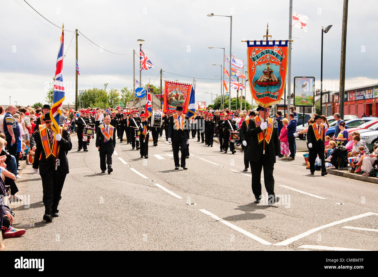 12th july parades in carrickfergus northern ireland, orange men ...