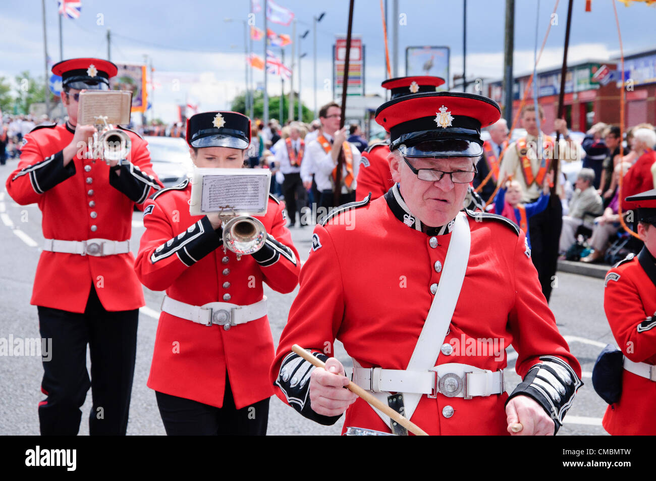 12th july parades in carrickfergus northern ireland, orange men ...