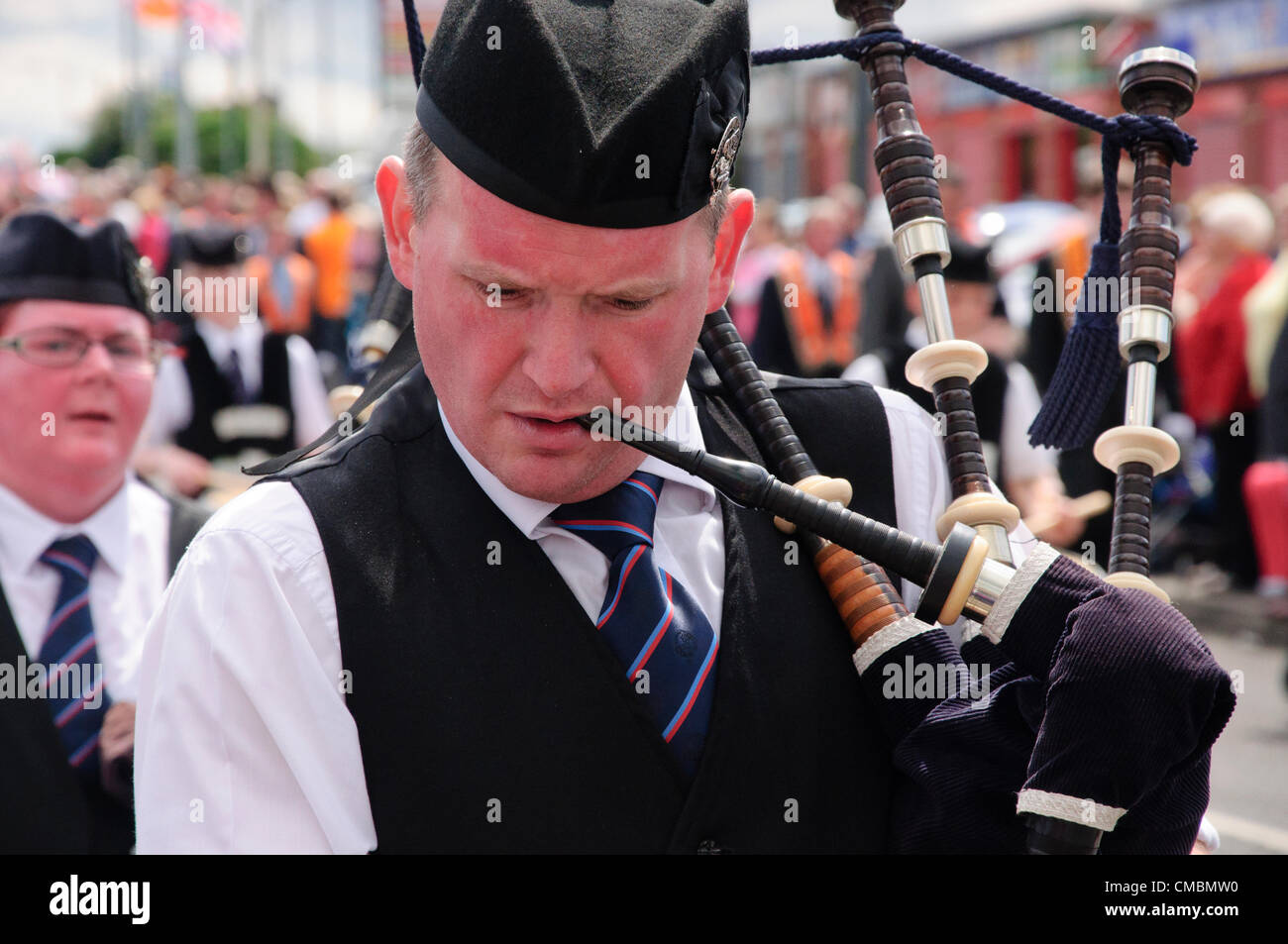 12th july parades in carrickfergus northern ireland, orange men ...