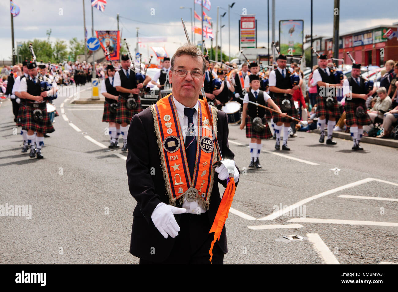 12th july parades in carrickfergus northern ireland, orange men ...