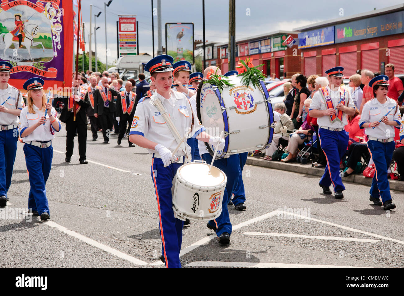 12th july parades in carrickfergus northern ireland, orange men ...