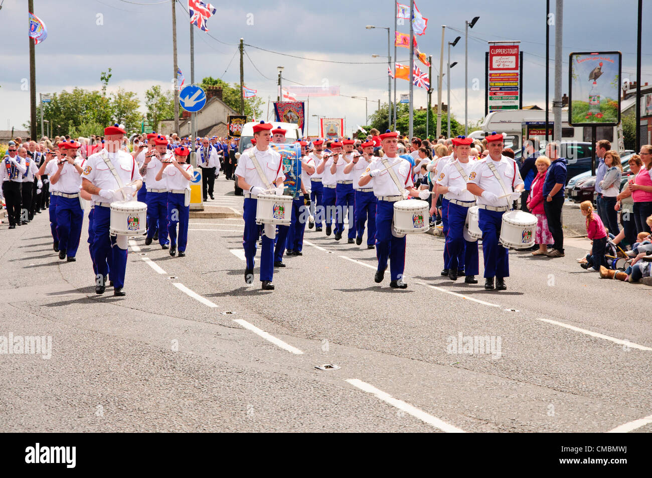 12th july parades in carrickfergus northern ireland, orange men ...