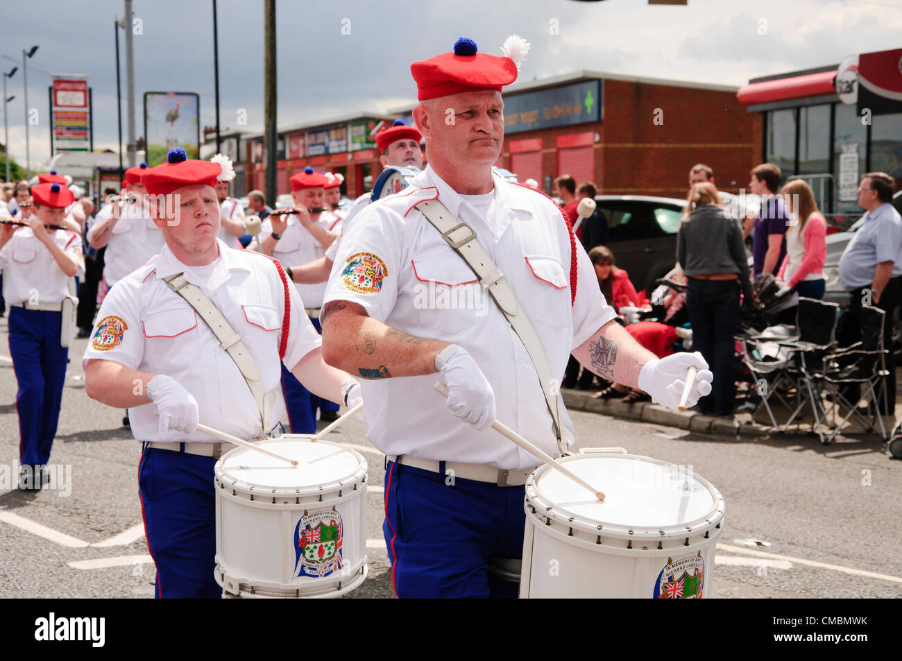 12th july parades in carrickfergus northern ireland, orange men ...