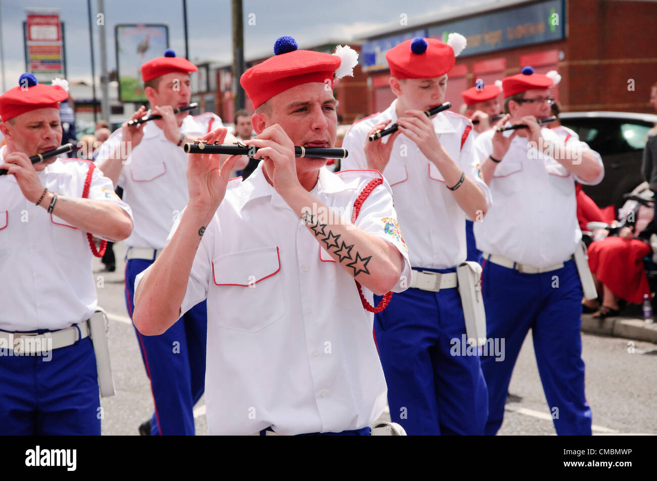 12th july parades in carrickfergus northern ireland, orange men ...