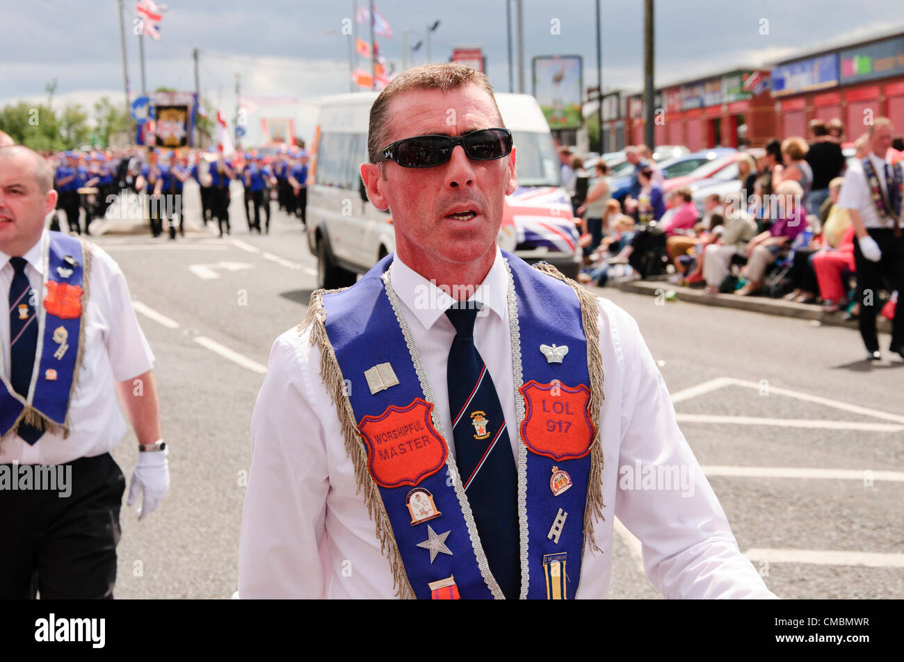 12th july parades in carrickfergus northern ireland, orange men ...