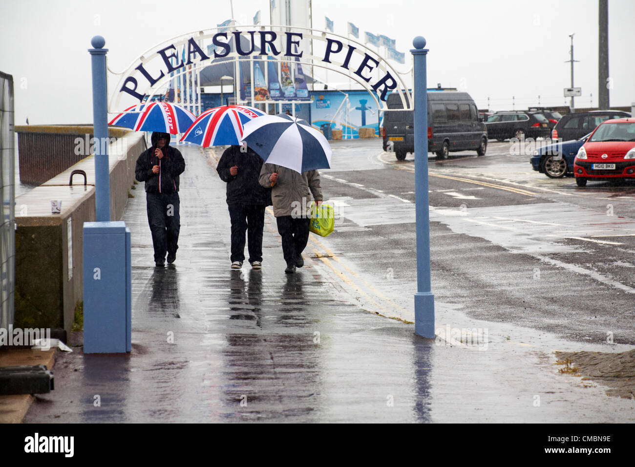 Weymouth, UK Friday 12 July 2012. Preparing for the arrival of the ...