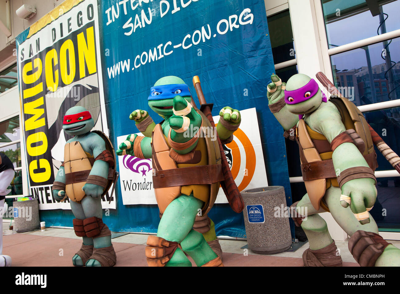 July 12, 2012 - San Diego, California, U.S - Ninja Turtles arrive to ...