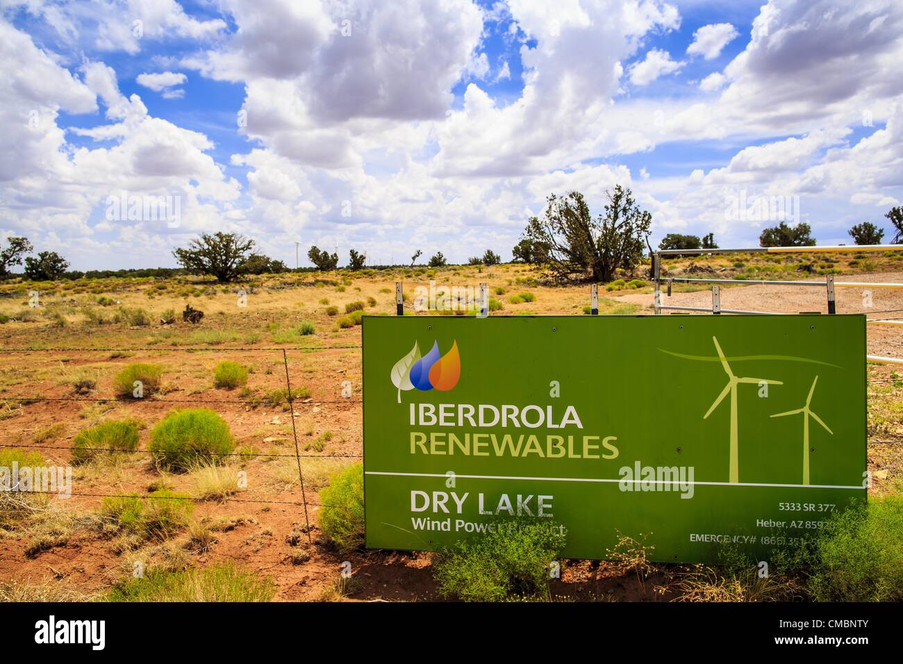 July 12, 2012 - Holbrook, Arizona, U.S - Entrance to the Dry Lake Wind ...