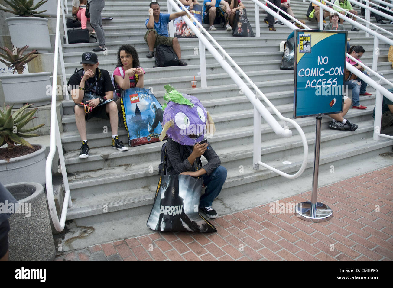 July 12, 2012 - San Diego, California, U.S. - Visitors take a break ...