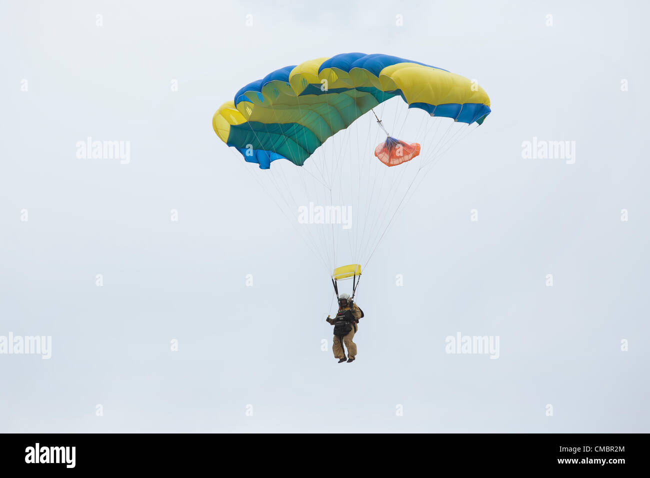 Firemen Smoke Jumpers parachute into wildfire forest fire area to start ...