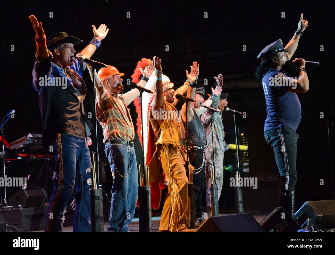 New York, USA. Village People, Jeff Olson, Alex Briley, Eric Anzalone ...