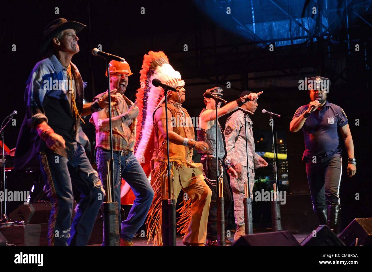 New York, USA. Village People, Jeff Olson, Alex Briley, Eric Anzalone ...