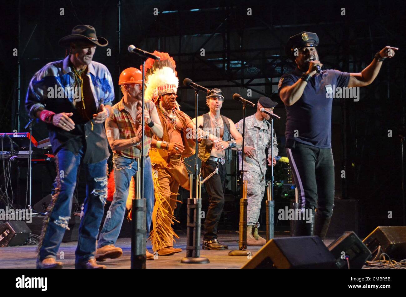 New York, USA. Village People, Jeff Olson, Alex Briley, Eric Anzalone ...