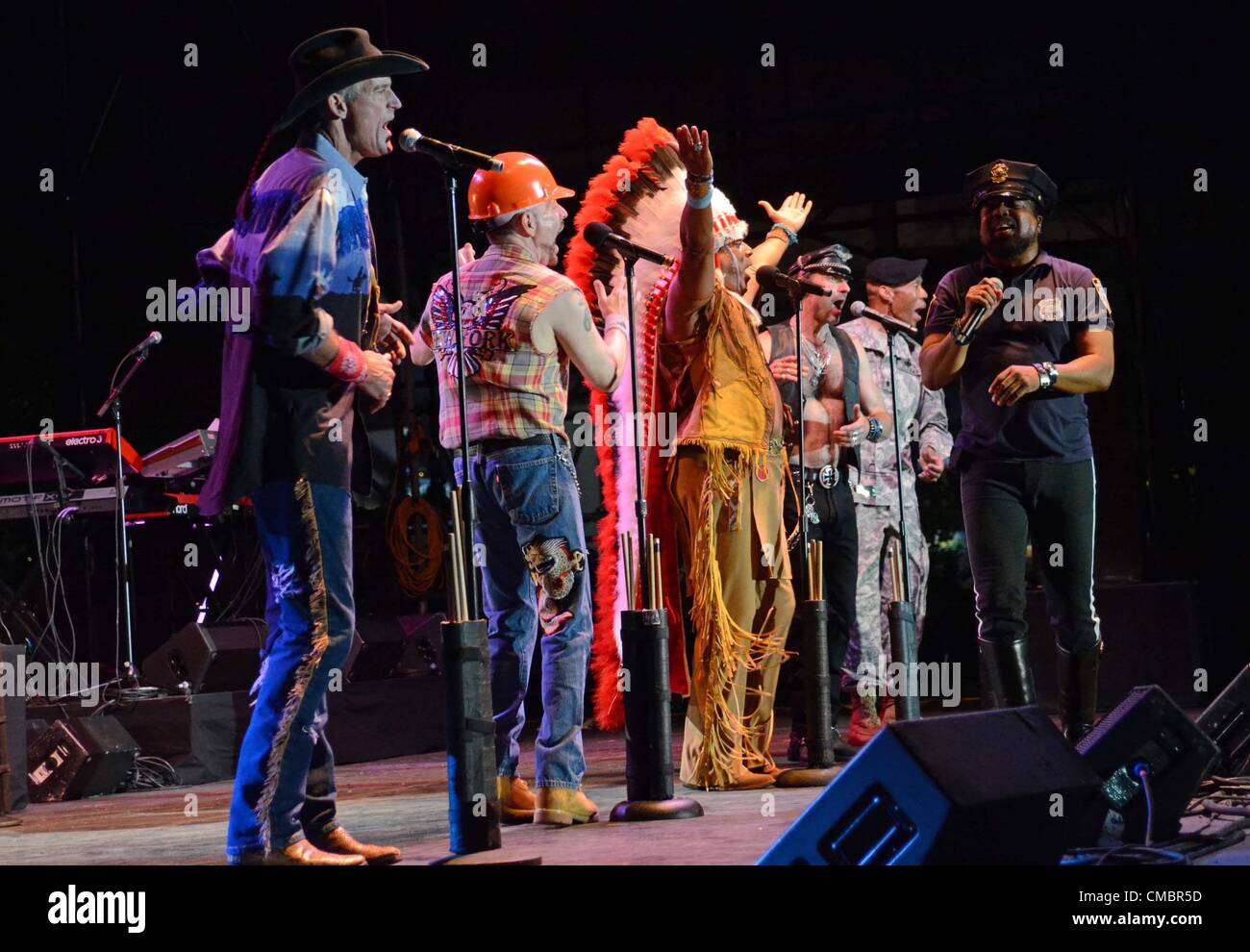 New York, USA. Village People, Jeff Olson, Alex Briley, Eric Anzalone ...