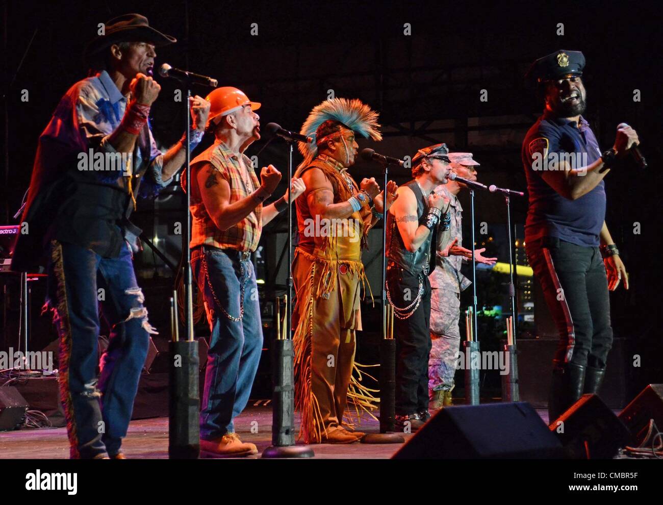Village people eric anzalone seaside summer concert series hi-res stock ...