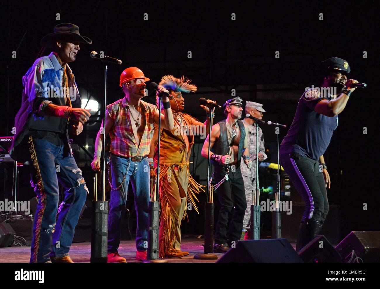 Village people eric anzalone seaside summer concert series hi-res stock ...