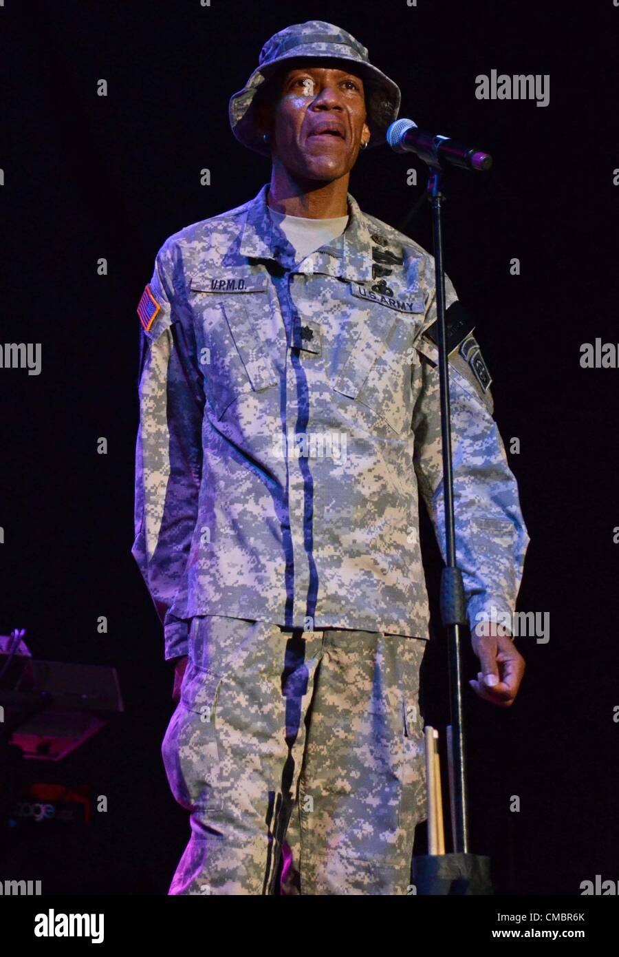 New York, USA. Village People, Alex Briley on stage for Seaside Summer ...