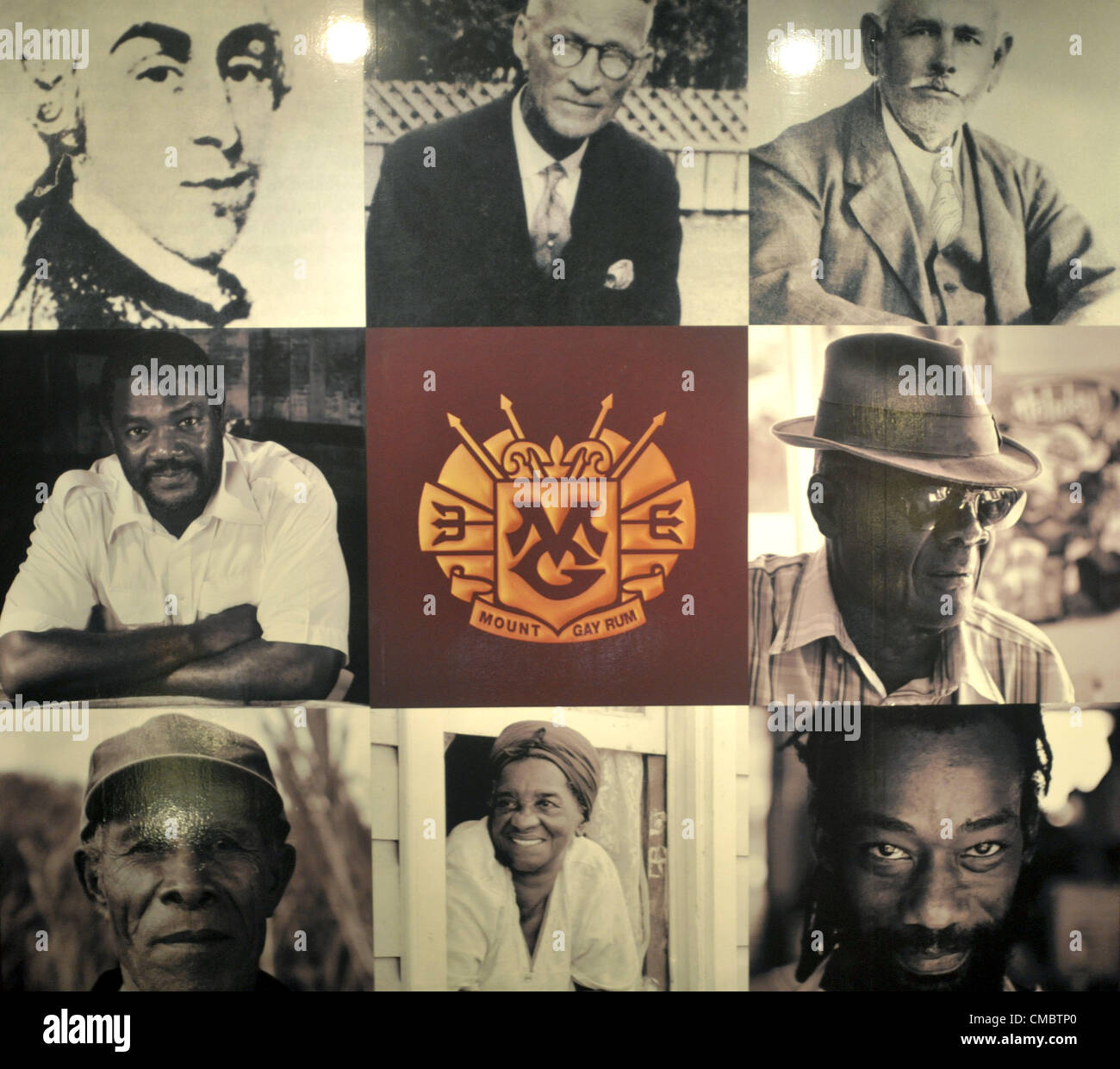 June 12, 2012 - Bridgetown, Barbados, U.S. - A mural of the founders of ...