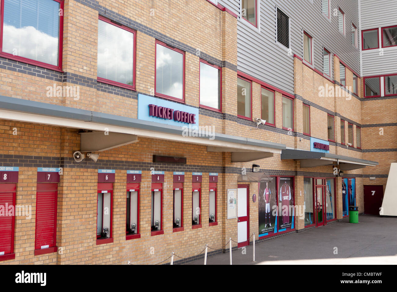 Ticket office of West Ham United Football Club, Upton Park, London ...