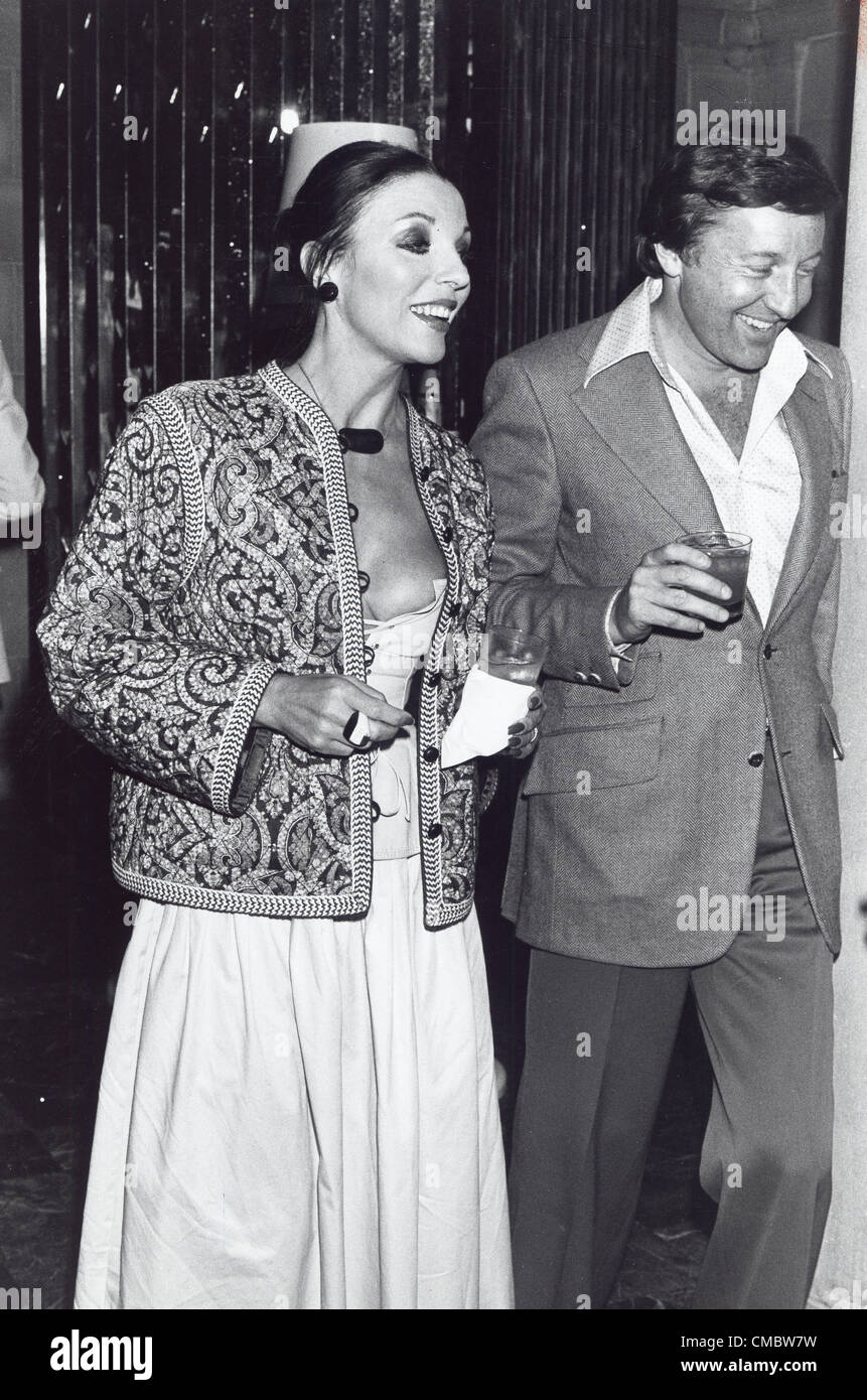 JOAN COLLINS with husband Ron Kass.Supplied by Photos inc.(Credit Image ...