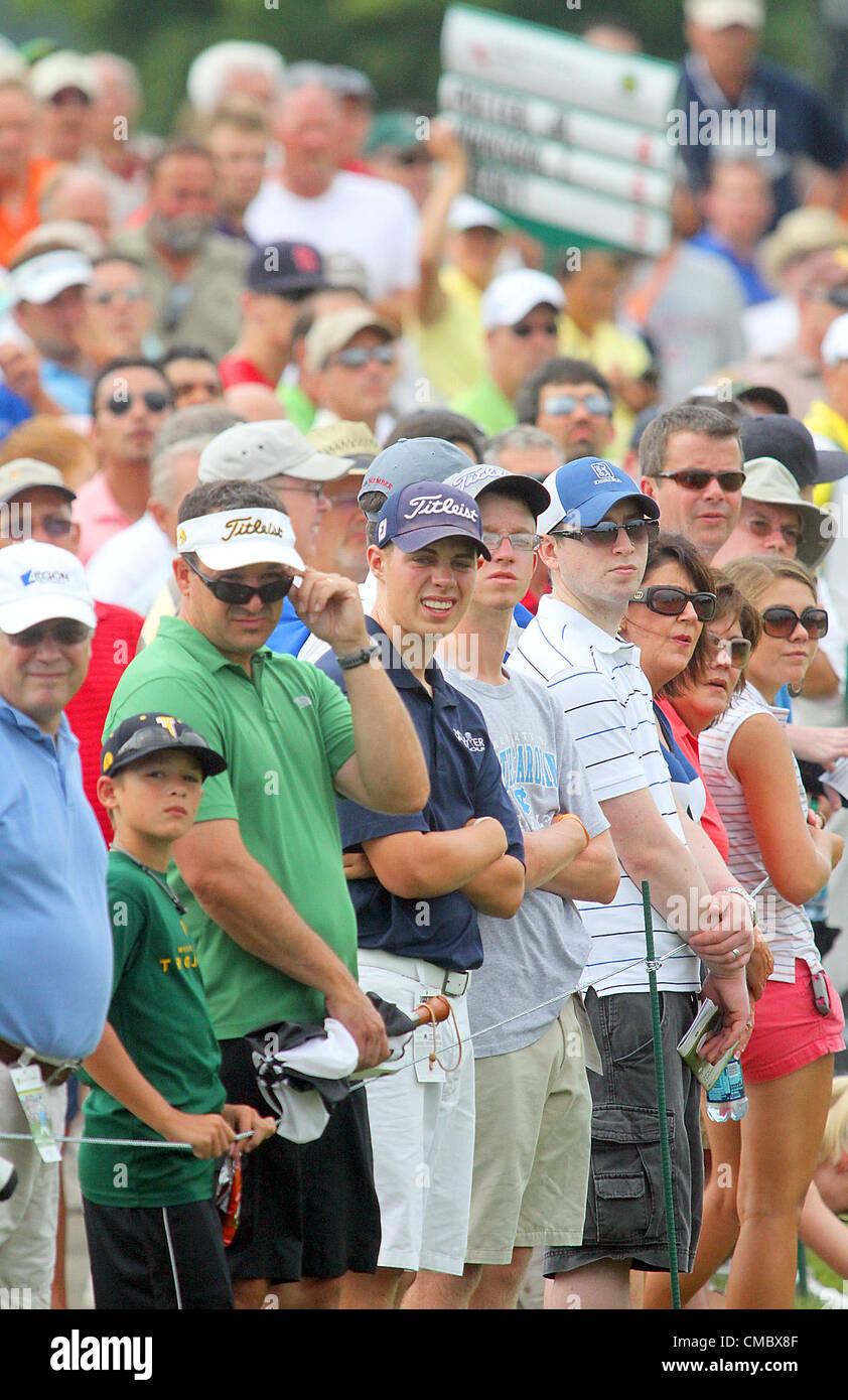 July 13, 2012 - Silvis, Iowa, U.S. - The gallery following Iowa native ...
