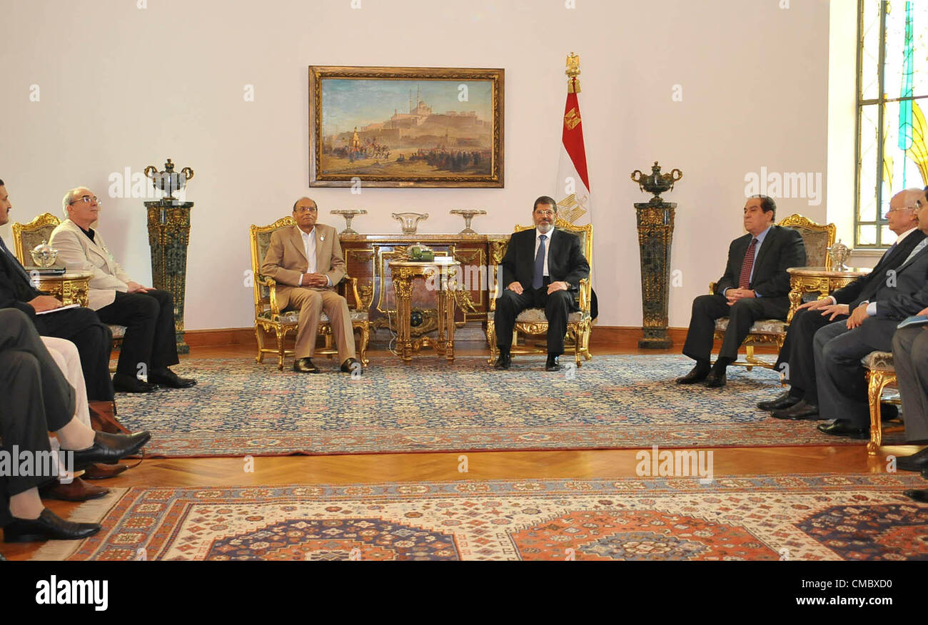 Cairo, Egypt. 13 July, 2012. Egyptian President Mohamed Morsi hosts his ...