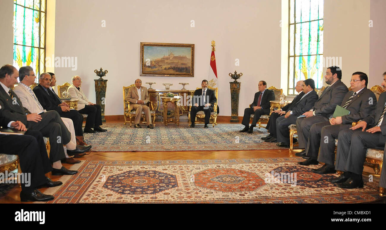 Cairo, Egypt. 13 July, 2012. Egyptian President Mohamed Morsi hosts his ...