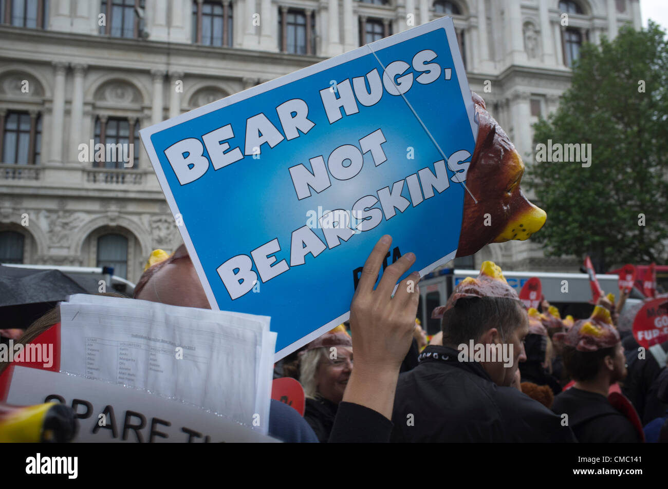 14th July, 2012. London UK. Protest march organized by (PETA) People ...