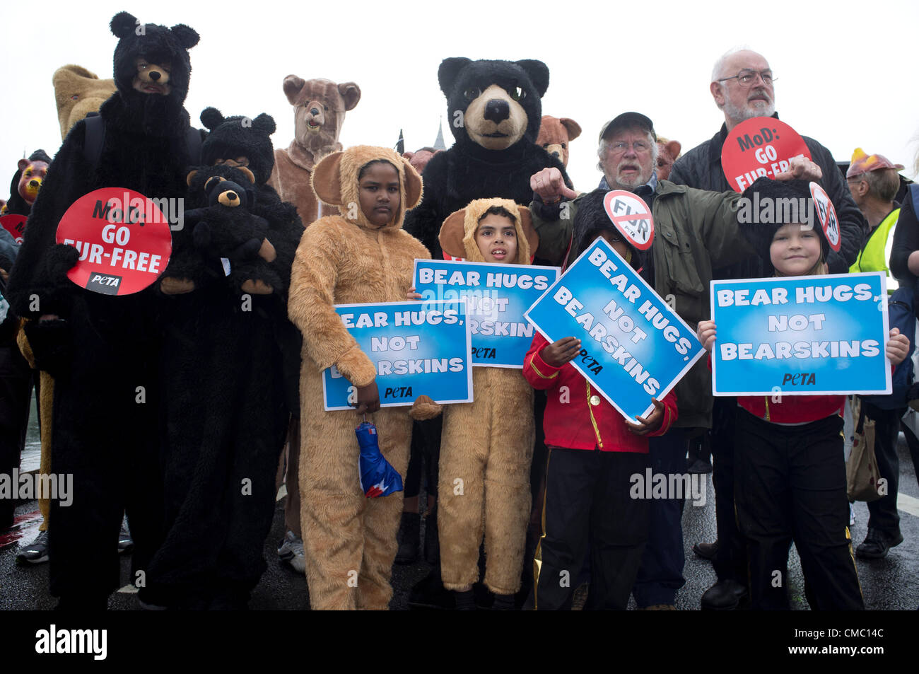 14th July, 2012. London UK. Protest march organized by (PETA) People ...
